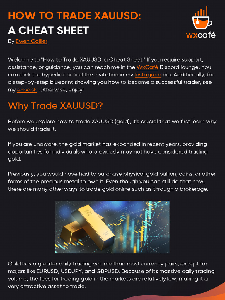 How To Trade XAUUSD A Cheat Sheet | PDF | Gold As An Investment ...