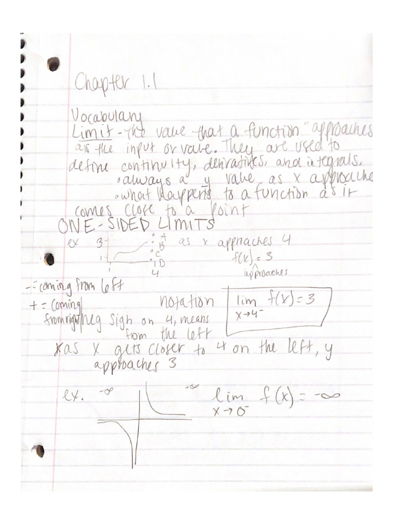 Calc 1.1 Notes | PDF