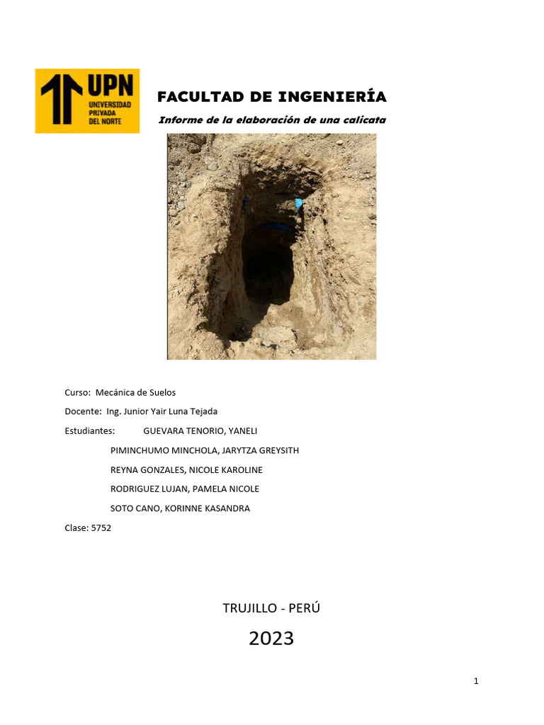 Informe Calicata | PDF