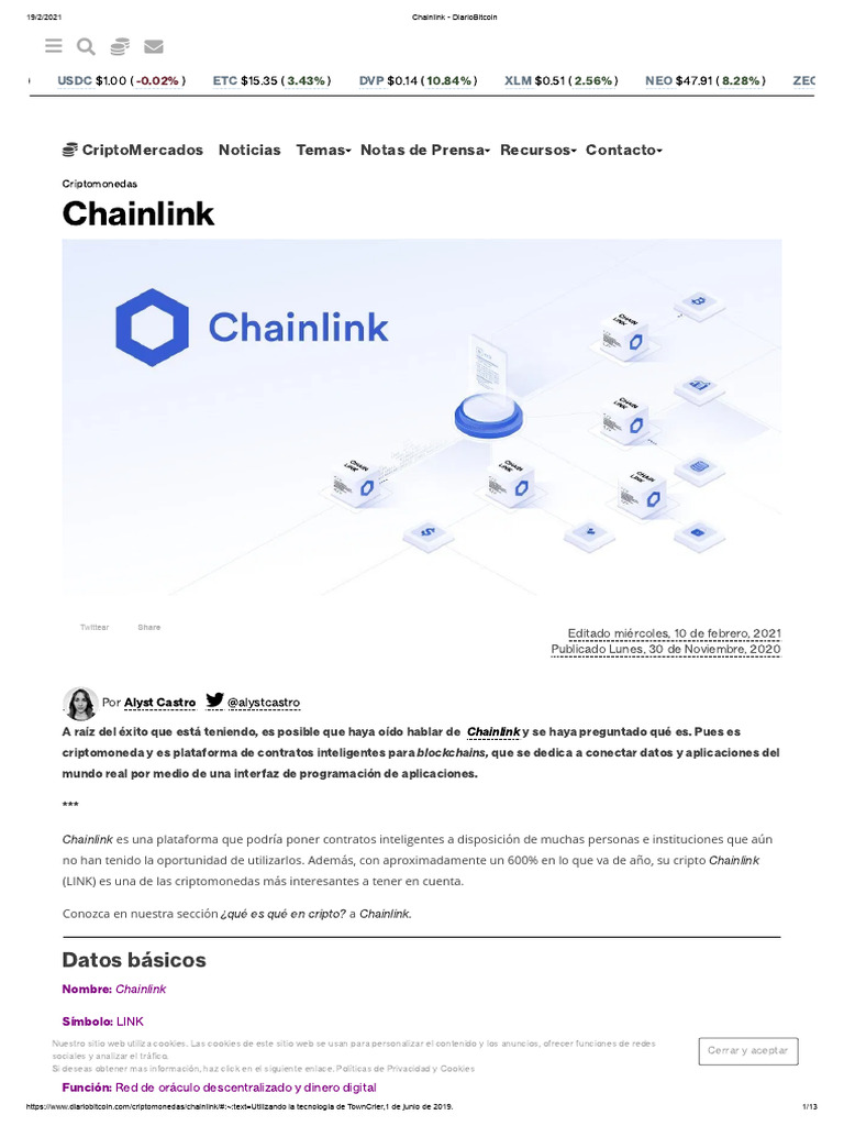 Chainlink - DiarioBitcoin | PDF | Cookie HTTP | Middleware