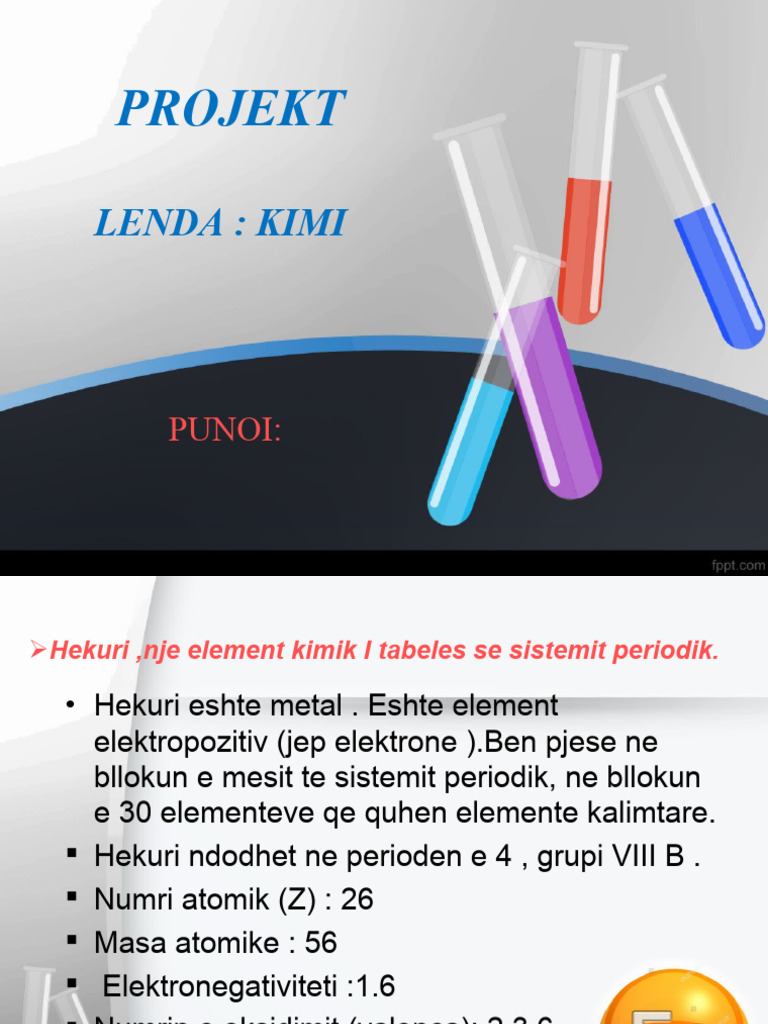Hekuri Nje Element Kimik I Tabeles Se Sistemit Periodik | PDF