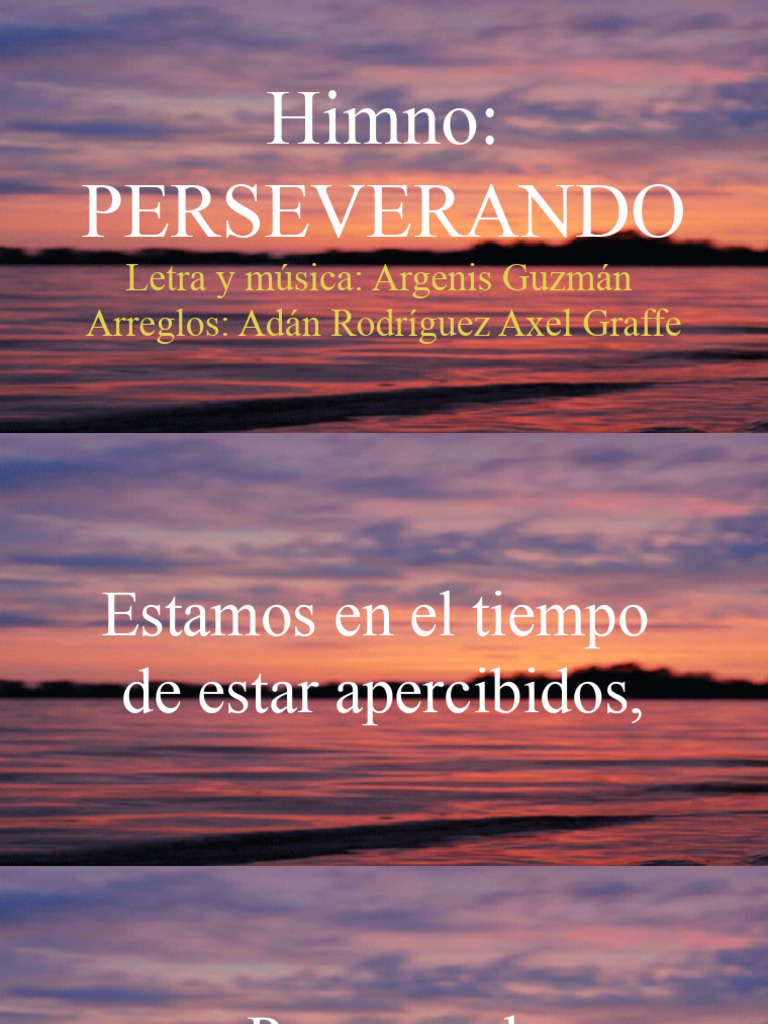 Himno "Perseverando": Fe y Transformación | PDF