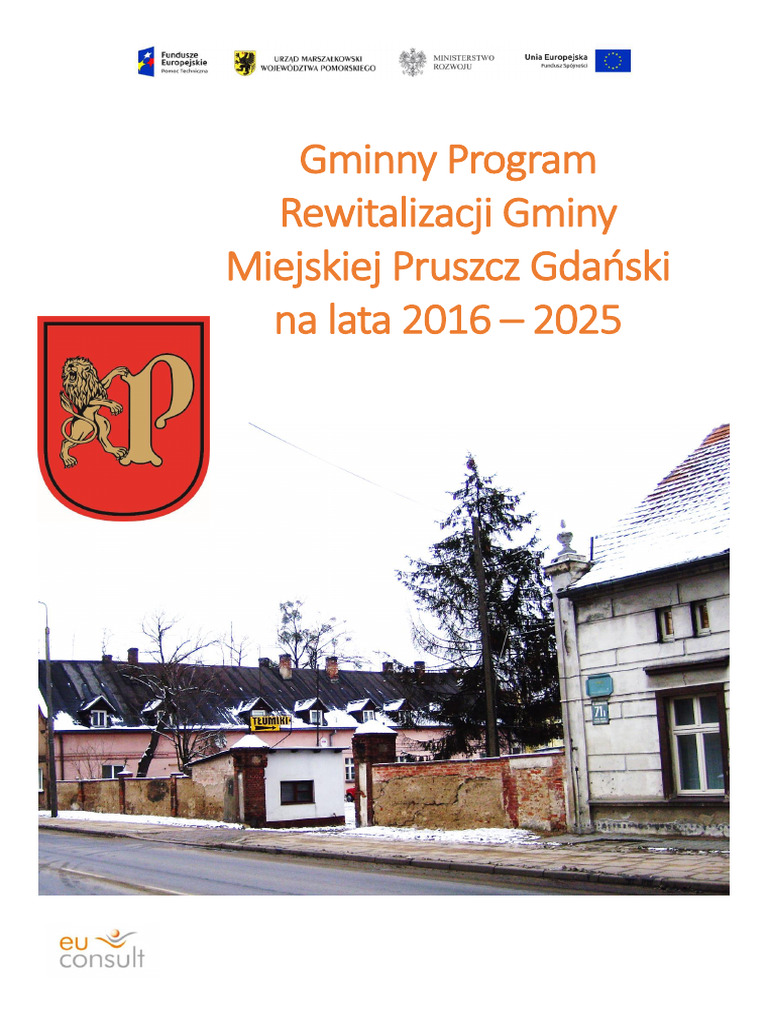 Gminny Program Rewitalizacji Gminy Miejskiej Pruszcz Gdanski Na Lata ...