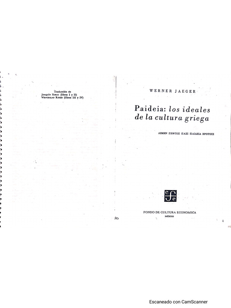 Werner Jaeger - Paideia | PDF