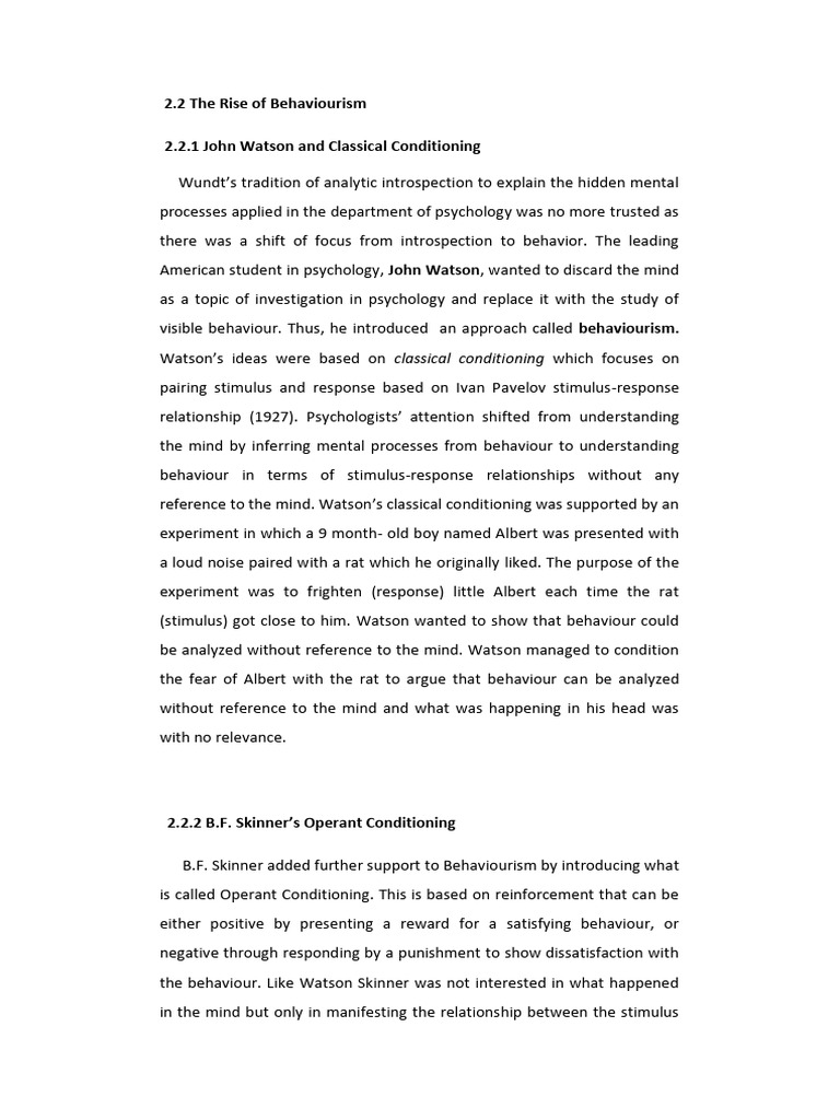 The Rise of Behaviourism | PDF | Behaviorism | Psychology