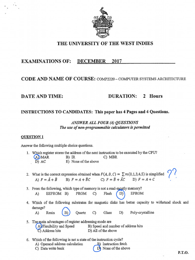 Past Paper 2017 | PDF