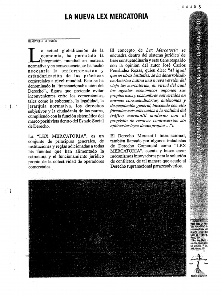 La Nueva Lex Mercatoria | PDF