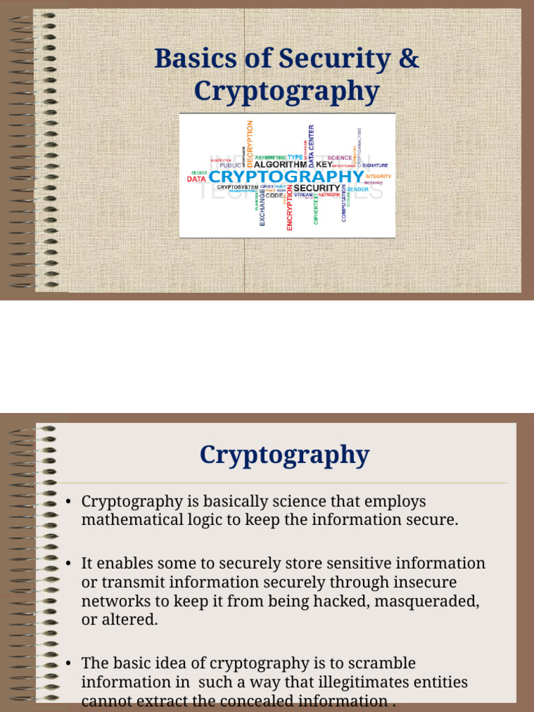02 - Basics of Security and Cryptography | PDF | Cryptography | Key (Cryptography)