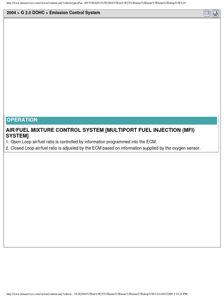Exhaust Emission Control System Description and Operation | PDF