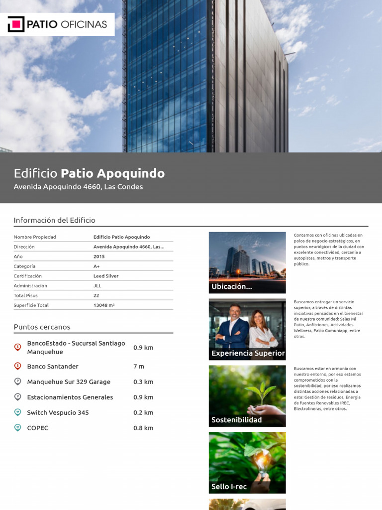 Edificio Patio Apoquindo | PDF