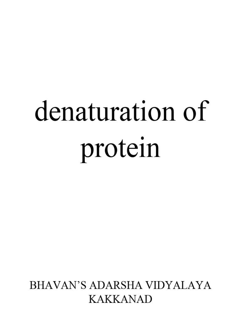 Protein Denaturation Biology Project Grade 12 | PDF | Denaturation (Biochemistry) | Milk