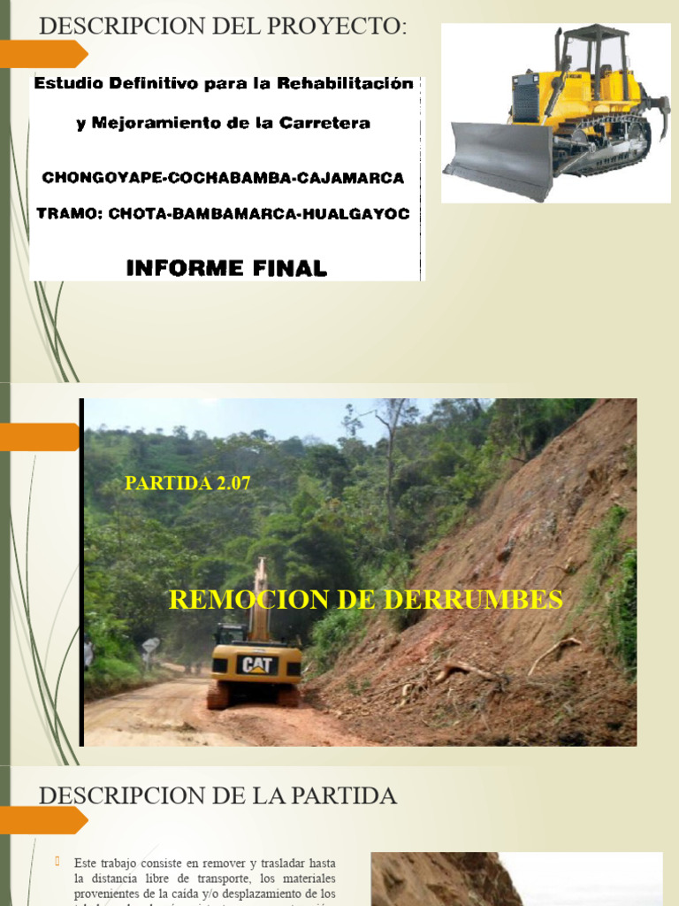 Remoción de Derrumbes en Vías | PDF