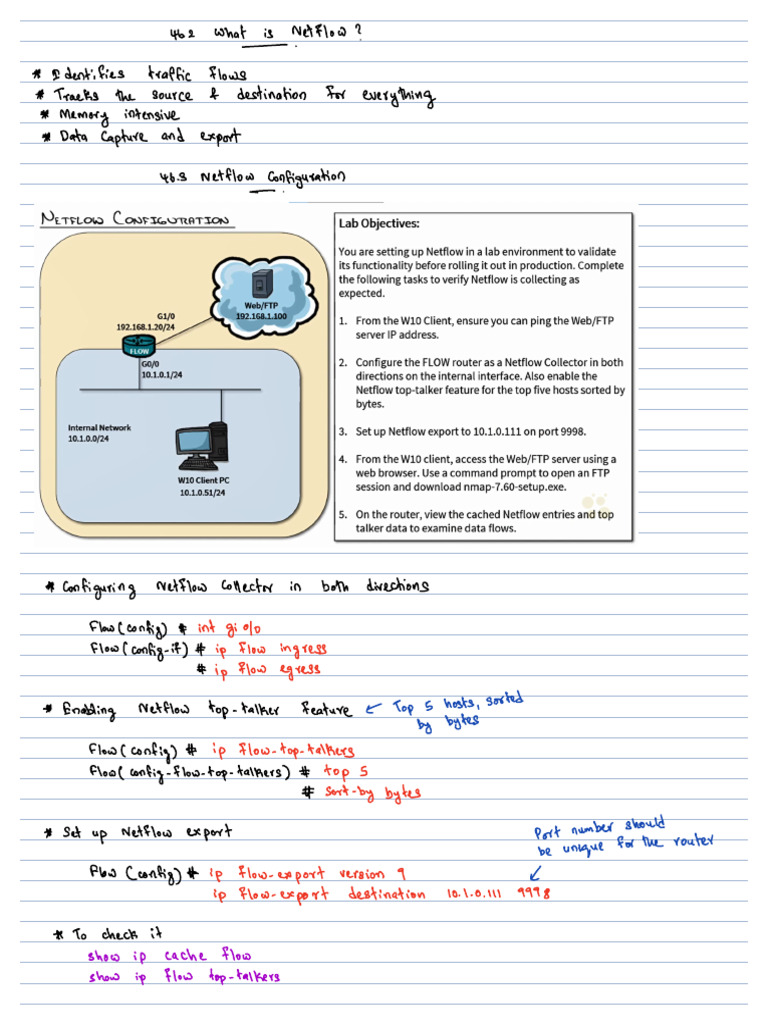 Configure And Verify Netflow And Flexiblenetflow Pdf Internet Protocols Computer Engineering