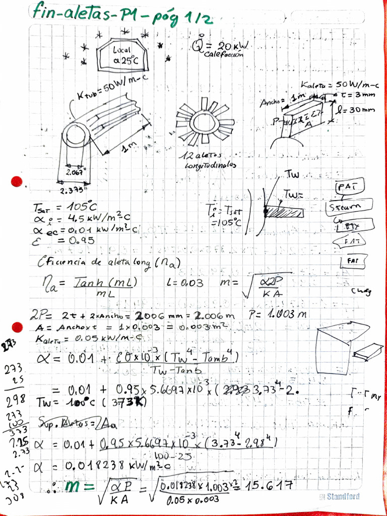 Aletas Problema1 | PDF | Teaching Methods & Materials | Technology & Engineering