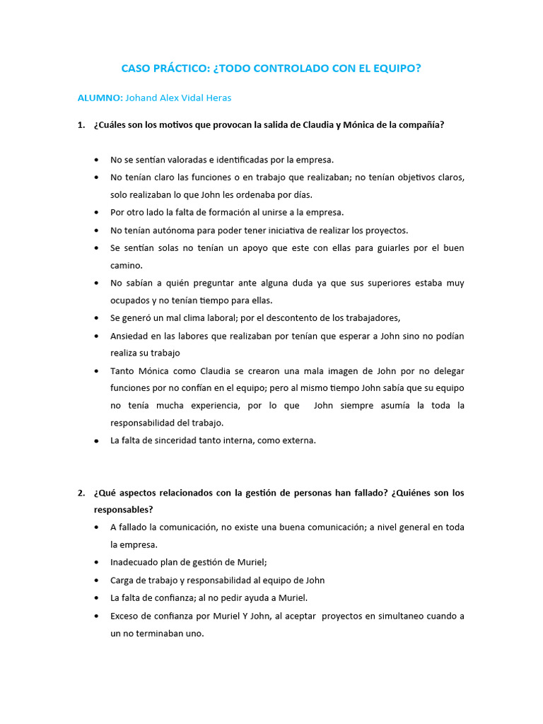 Todo Controlado Con El Equipo | PDF | Business