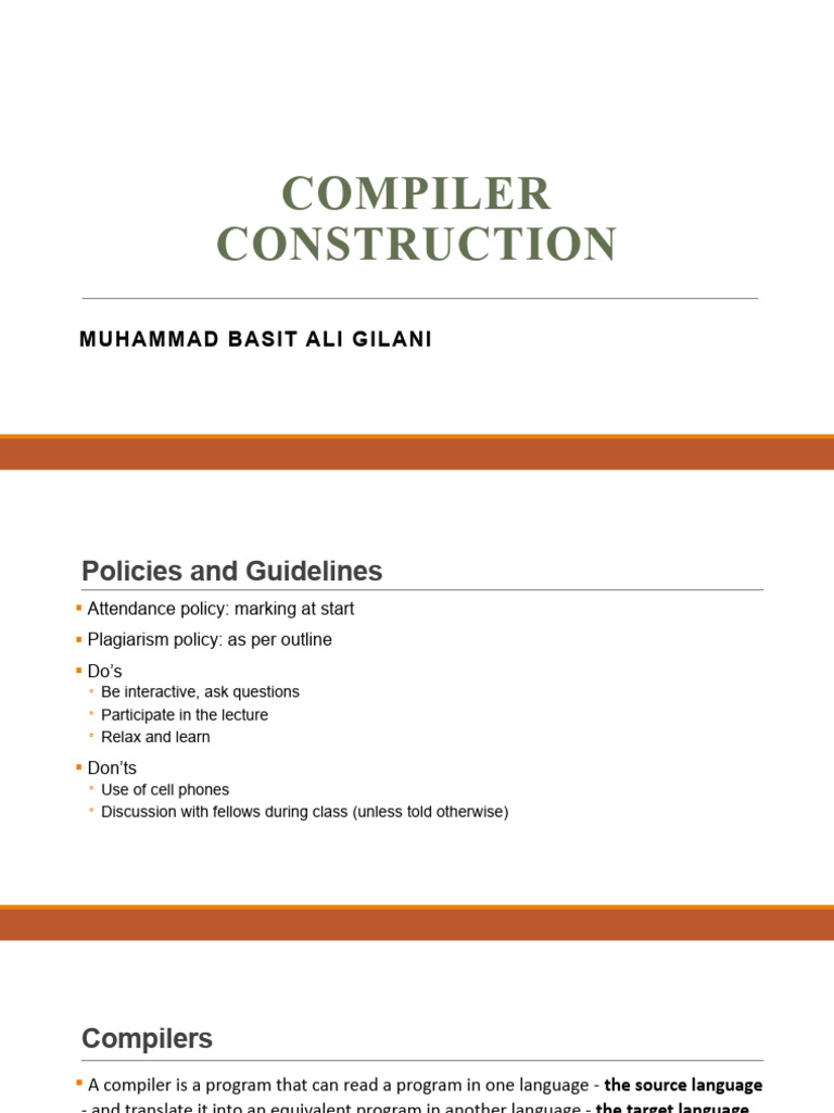 Compiler Construction | PDF | Compiler | Parsing