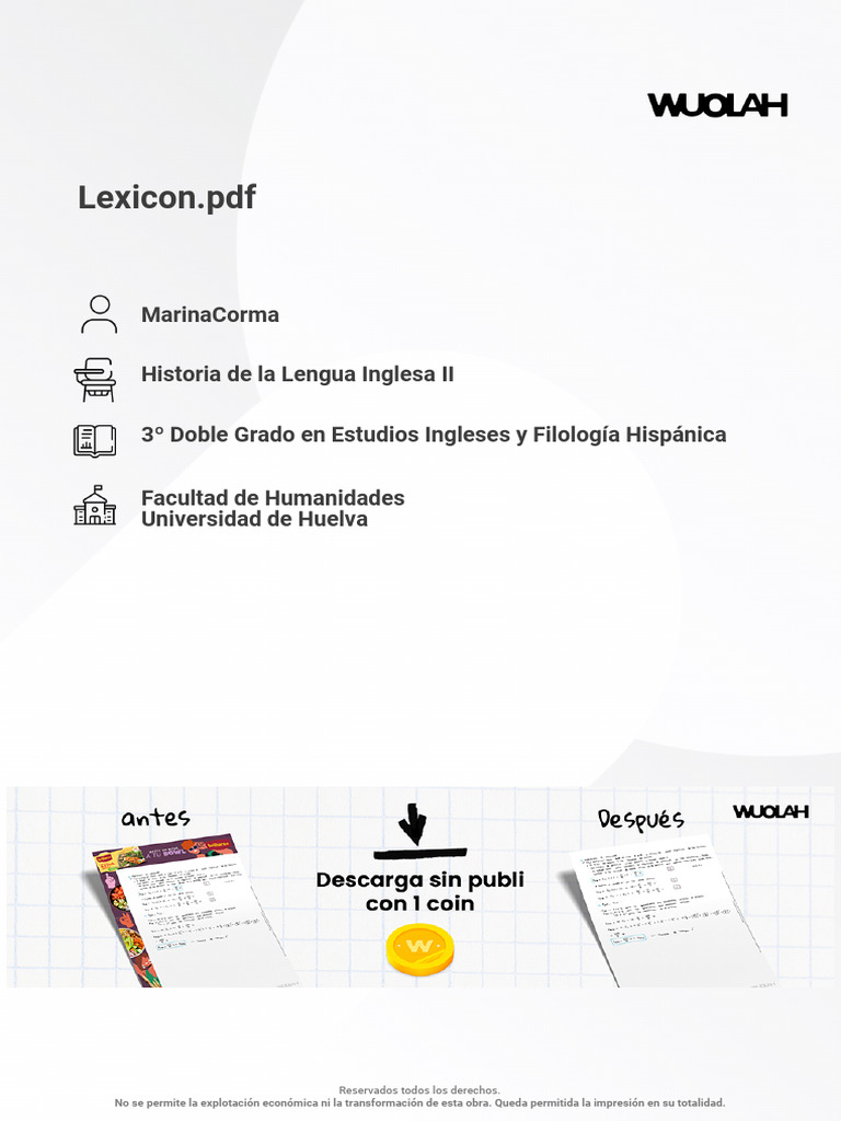 Wuolah Free Lexicon | PDF