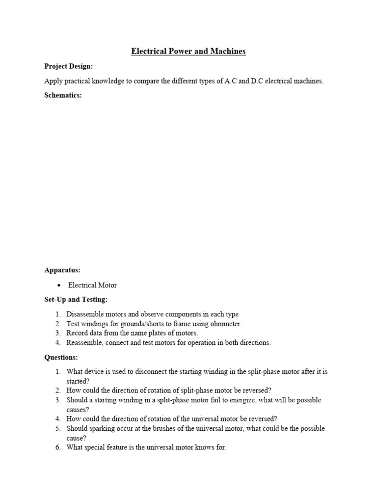 Electrical Power and Machines 2024 | PDF | Electric Motor | Materials Science