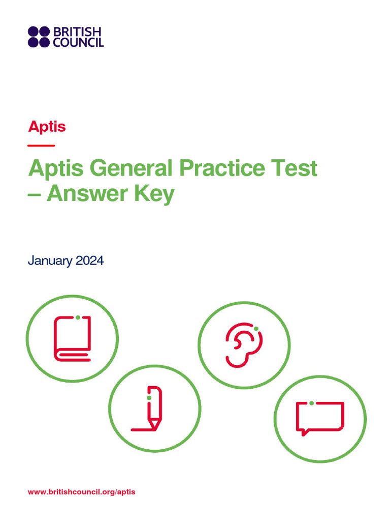Aptis General - Practice Test Answer Key Reading | PDF
