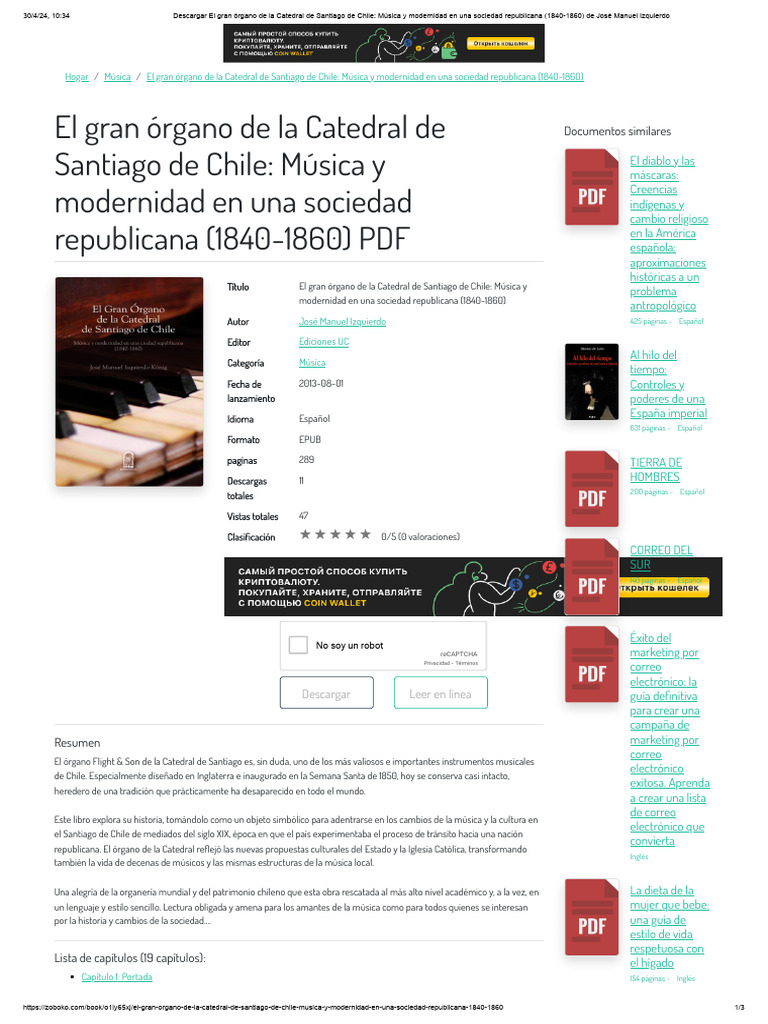 2C El Gran Órgano de La Catedral de Santiago de Chile - Música y ...