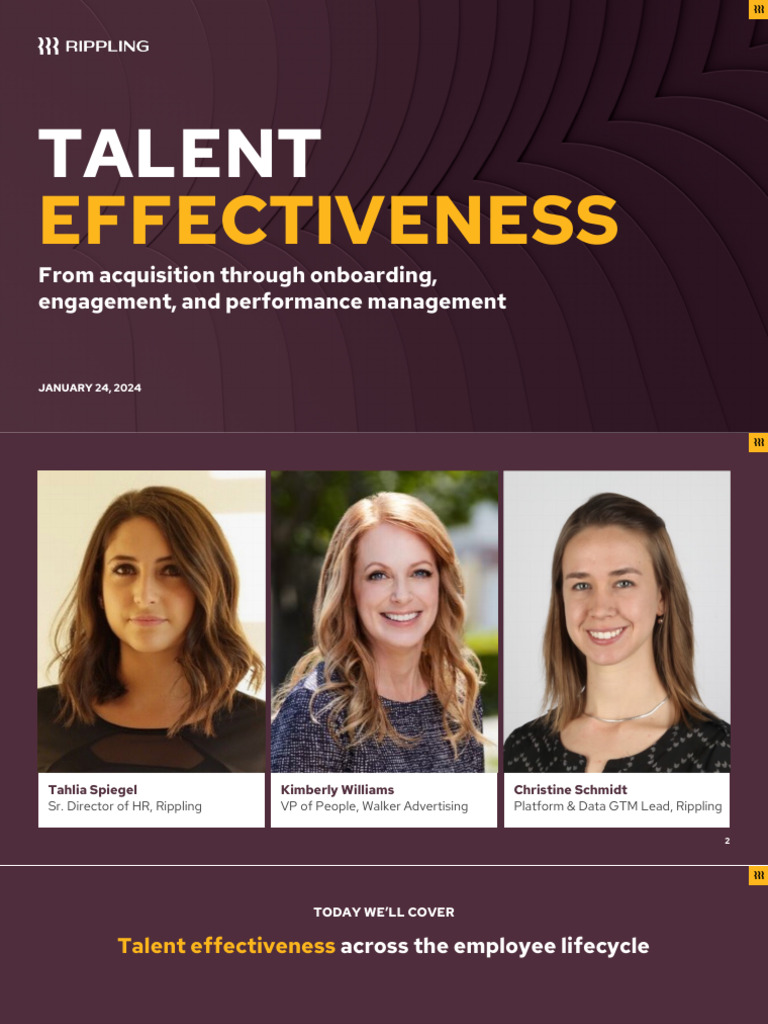 Maximizing Talent Effectiveness Strategies | PDF | Employee Retention ...