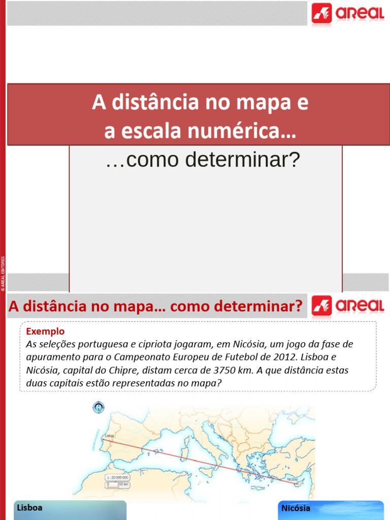Calcular Distâncias No Mapa e Escalas | PDF | Mapa
