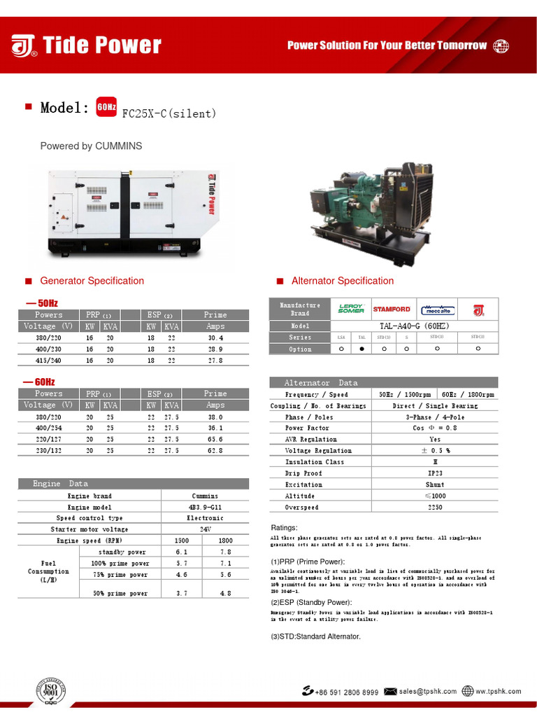 Ficha Tecnica de FC25X-C | PDF | Engines | Diesel Engine