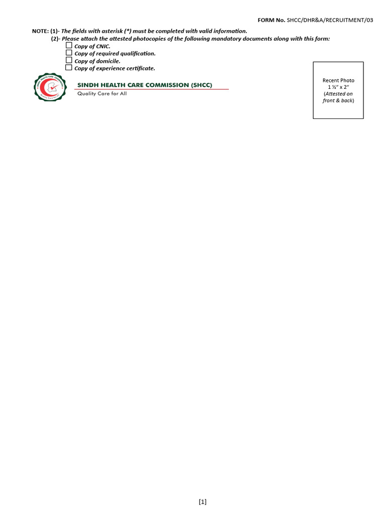 Job Application Form For Assistant | PDF