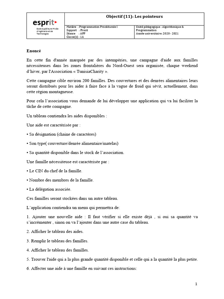 Objectif (11) : Les Pointeurs | PDF | Programmation informatique ...