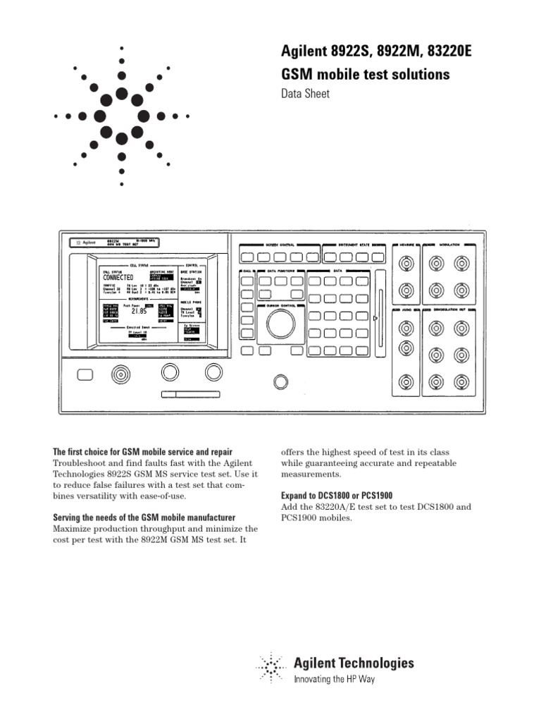 HP 8922 Series GSM | PDF | Decibel | Gsm