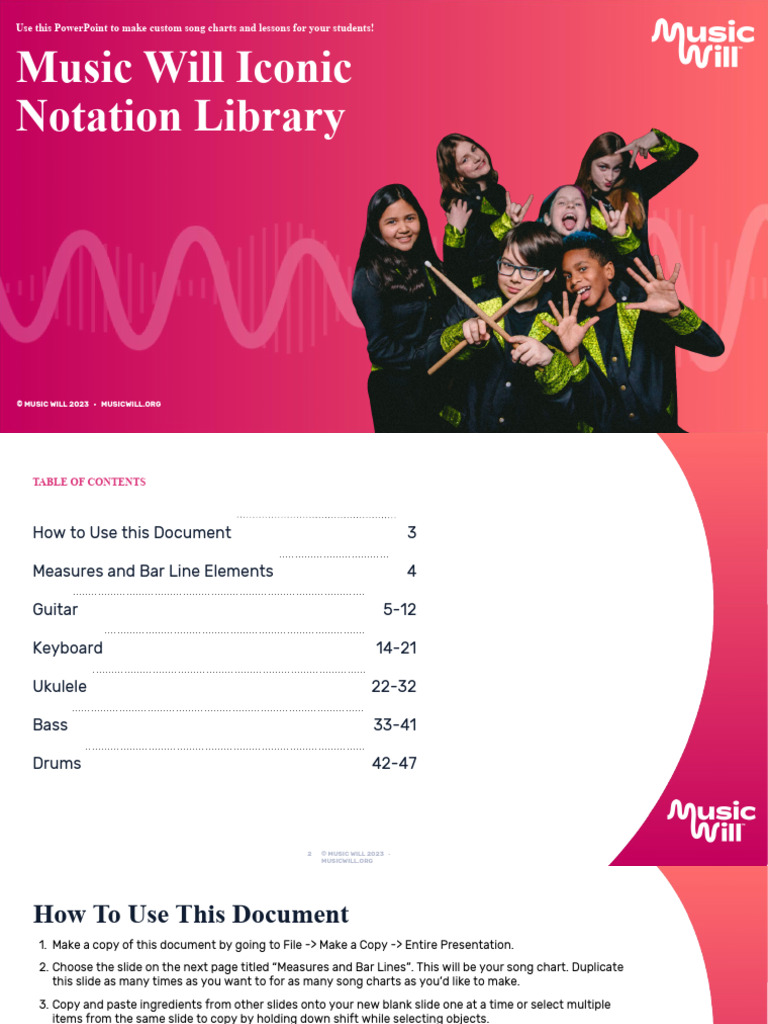 Iconic Notation Music Library Guide | PDF | Chord (Music) | Popular Music