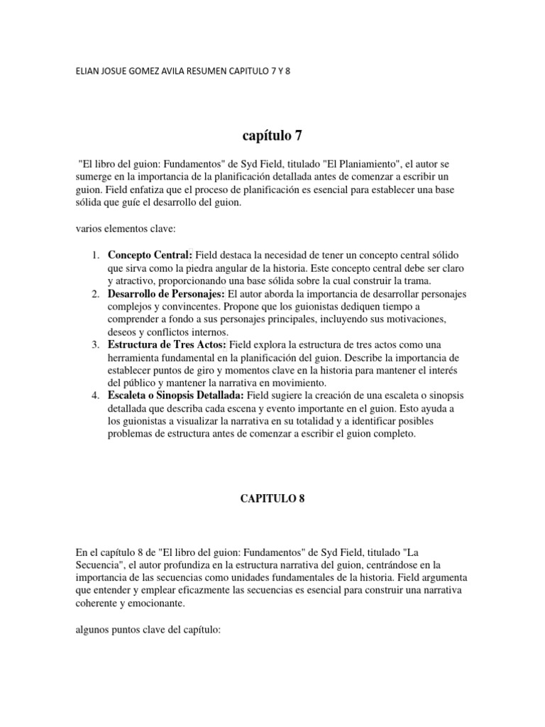 Resumen Capitulo 7 y 8 | PDF | Trama (narrativa)