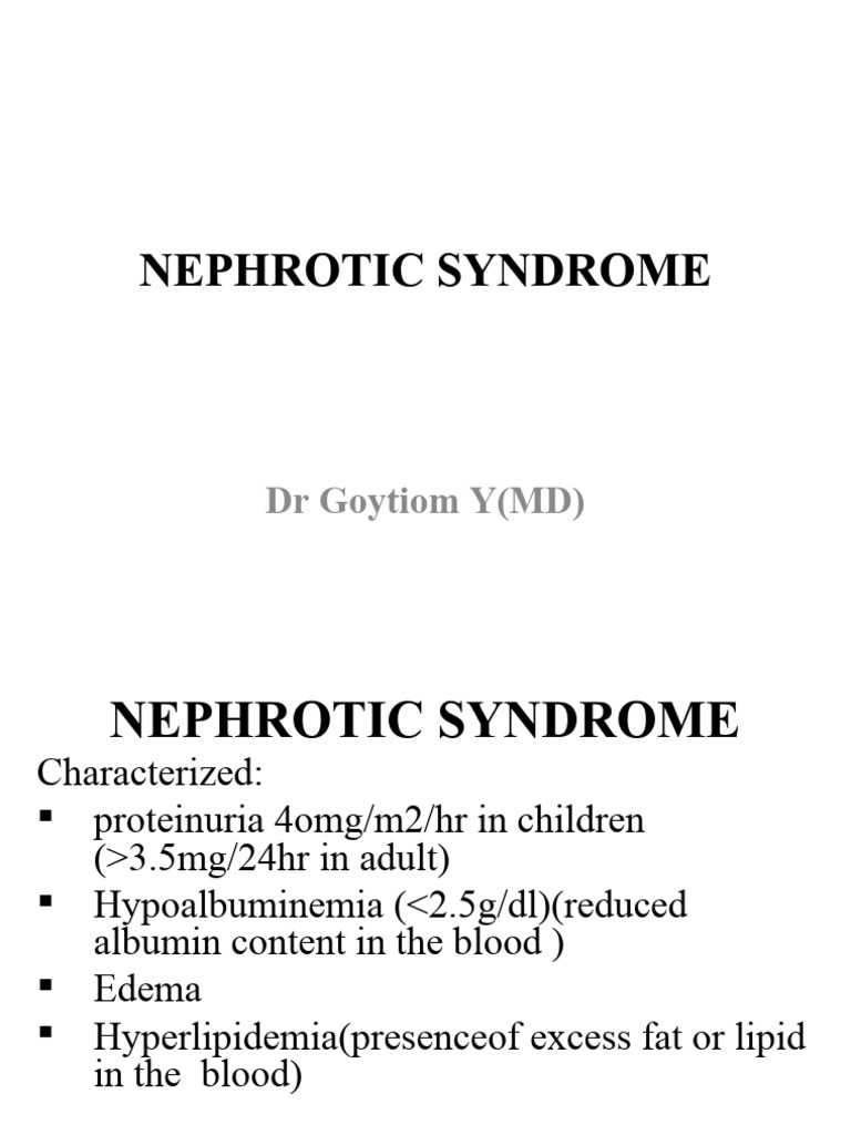 Nephrotic Syndrom | PDF | Medical Specialties | Clinical Medicine