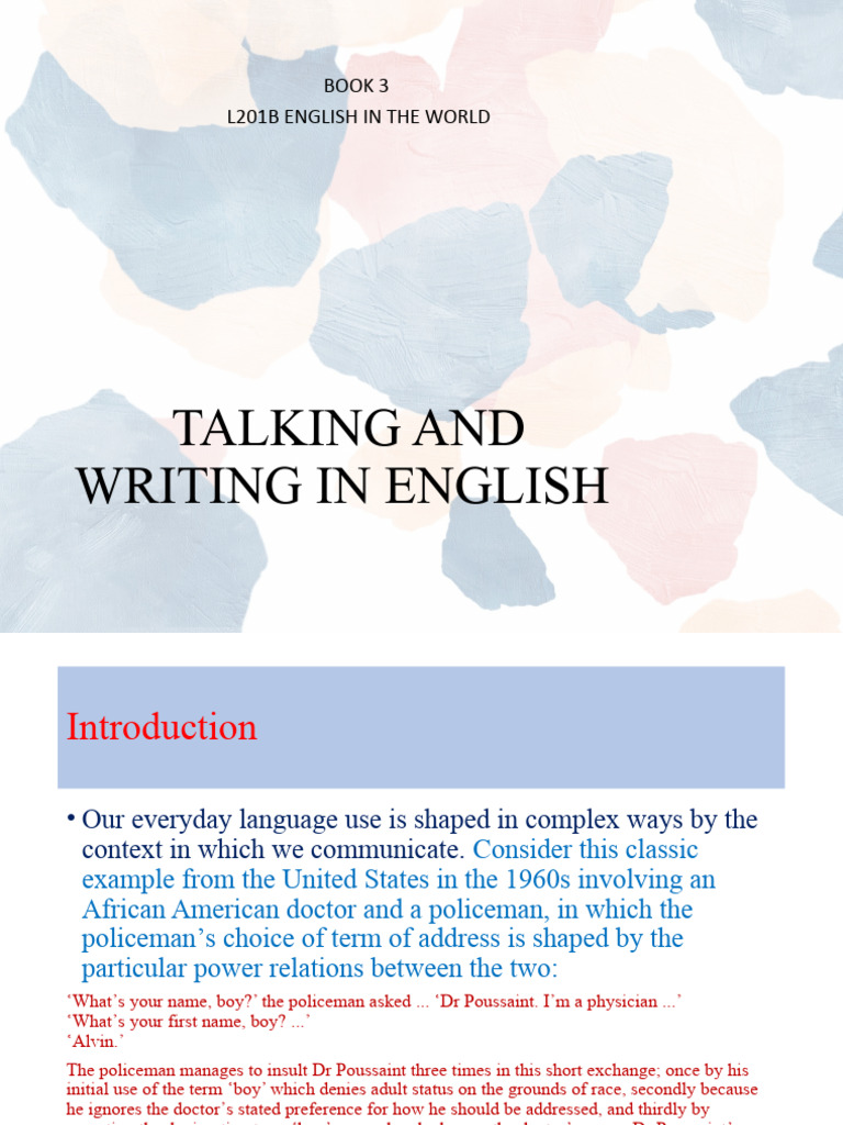 Chapter 11 - L201B - Talking and Writing in English | PDF | Genre ...