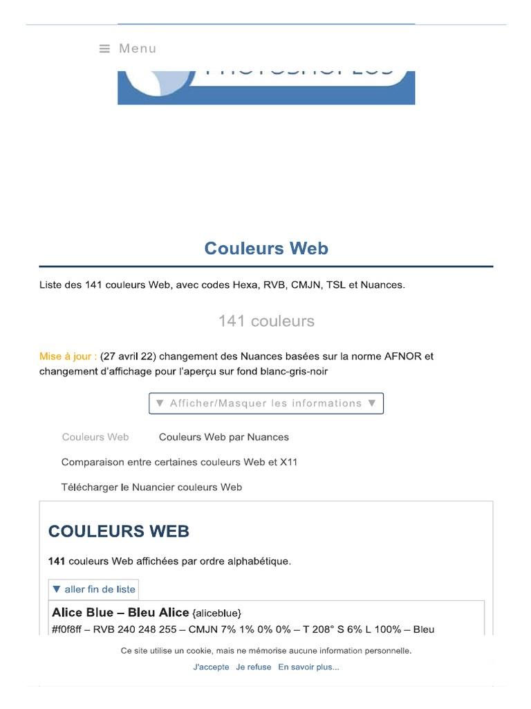 Code de Couleurs | PDF