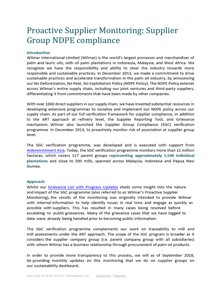 Supplier Group Compliance | PDF | Supply Chain