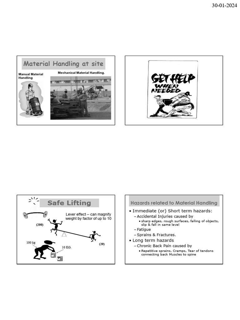 Safe Material Handling Guidelines | PDF | Vertebral Column | Crane (Machine)