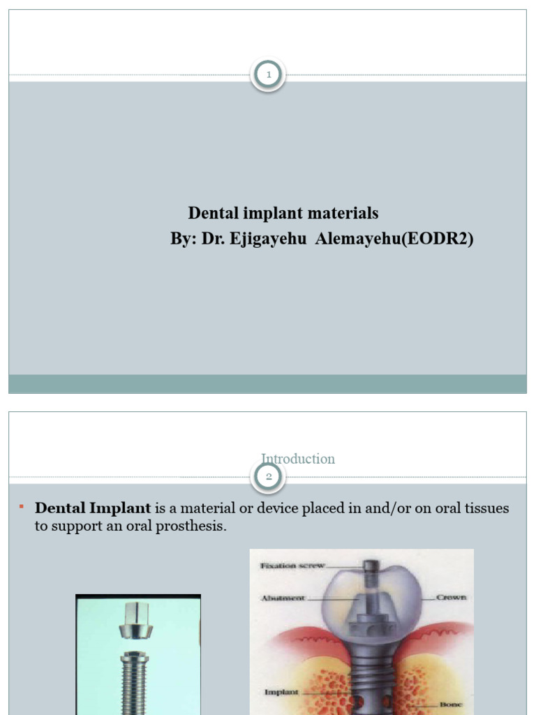 Dental Implant | PDF | Dental Implant | Titanium