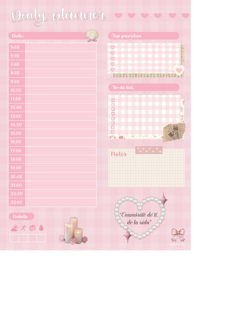 Daily Planner Coquette ?????? | PDF
