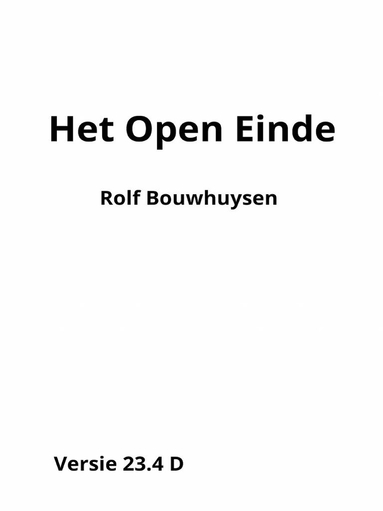 Het Open Einde | PDF