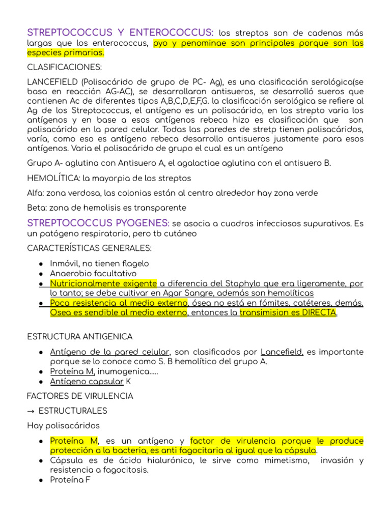 Streptococcus y Enterococcus | PDF | Estreptococo | Meningitis