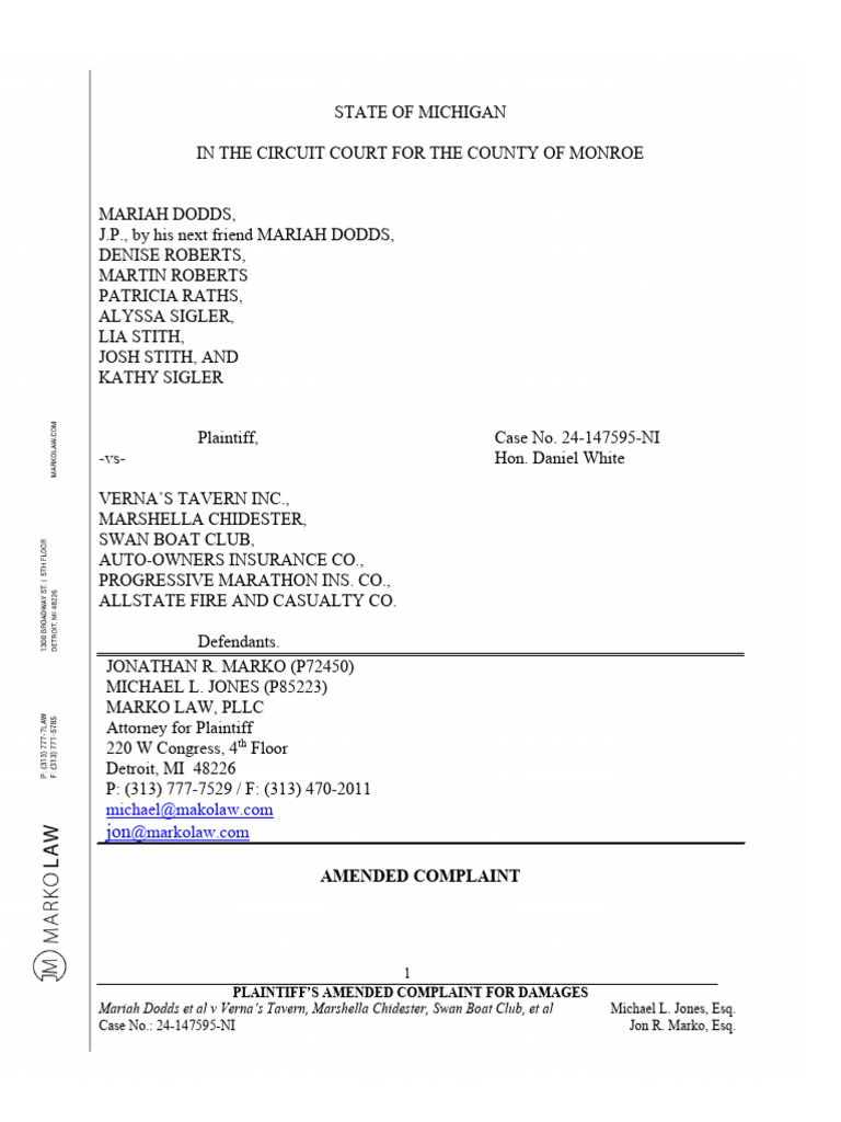 Amended Complaint | PDF | Negligence | Damages