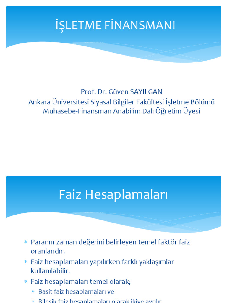 14 Faiz Hesaplamaları | PDF