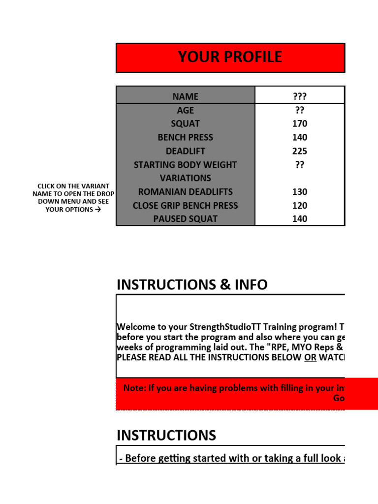 SSTT 10 Week Powerbuilding Vol. 1 Copy 2 | PDF | Weight Training ...