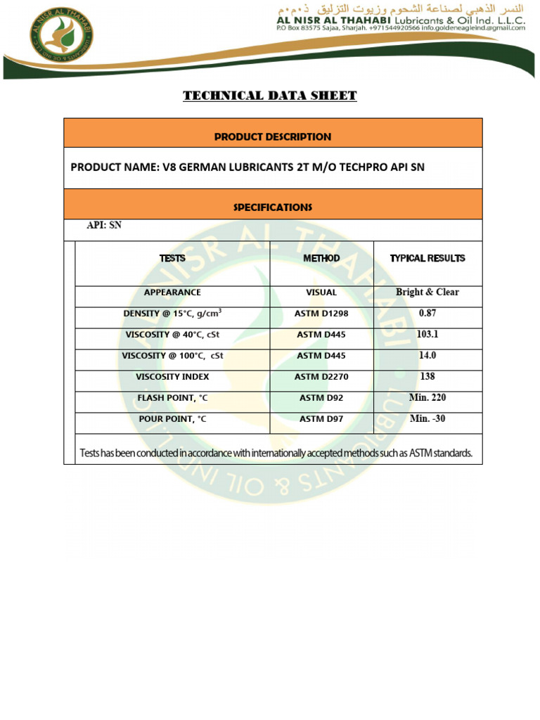 Technical Data Sheet: Product Description | PDF | Computers | Technology & Engineering