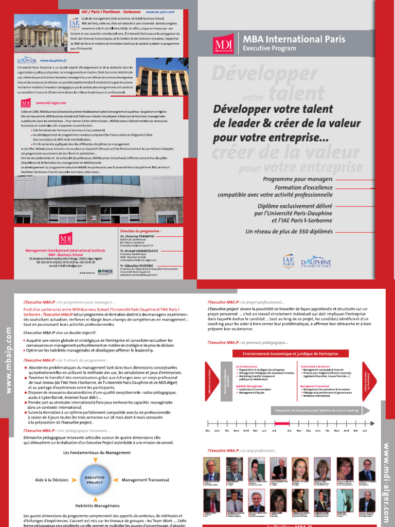 Depliant MBA International | PDF