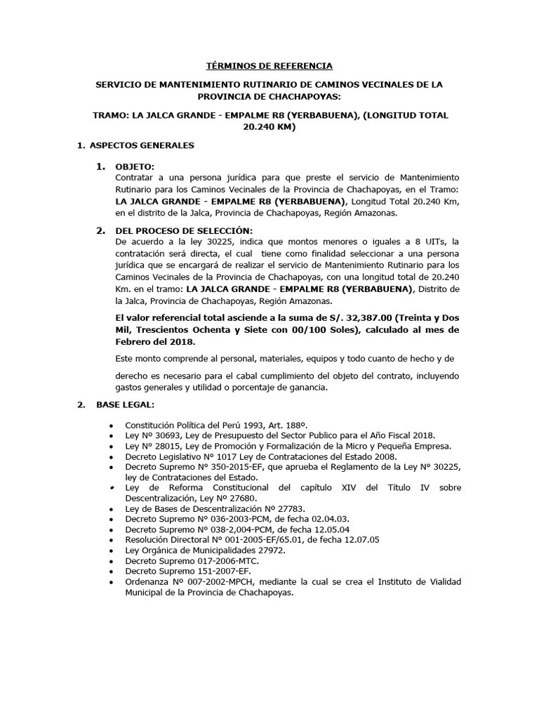 TDR - La Jalca Grande - Yerbabuena | PDF