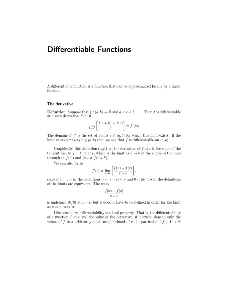 Differentiation and Derivatives of Inverse Functions | PDF | Function (Mathematics) | Derivative