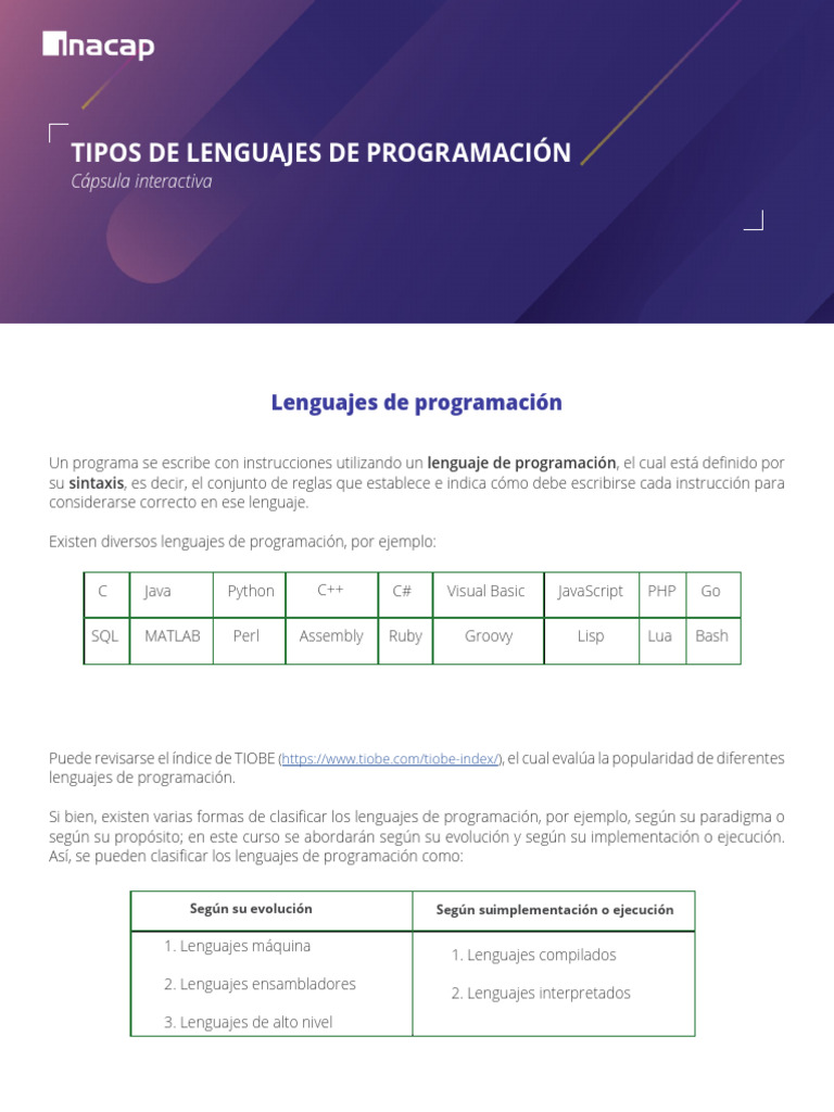 Lenguajesdeprogramacion | Descargar gratis PDF | Lenguaje de programación | Programación de ...