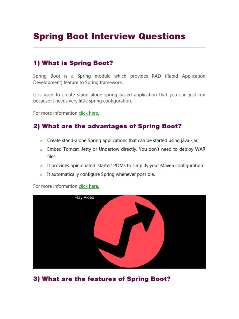 Spring Boot Interview Questions | PDF | Computing | Software Engineering